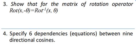 solved 3 show that for the matrix of rotation operator