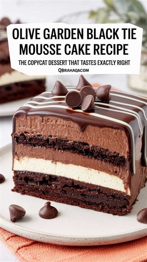 Olive Garden Black Tie Mousse Cake Recipe The Copycat Dessert That