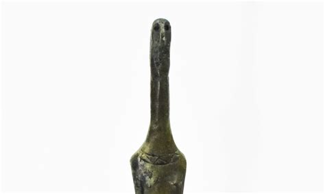 Paleolithic Neolithic Bronze Idol Stone Age Marble Base Museum Etsy