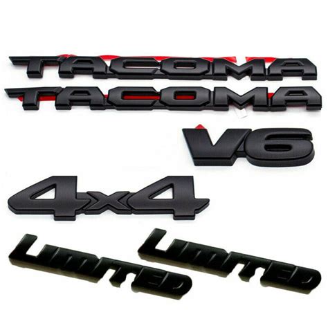 Toyota Tacoma Emblem Kit Tacoma V6 Limited 4x4 Overlay Afa Motors
