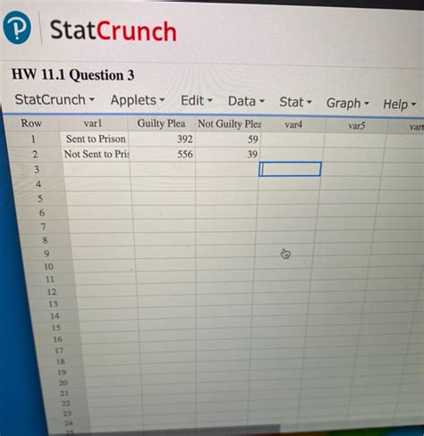 solved statcrunch hw 11 1 question 3 statcrunch applets edit