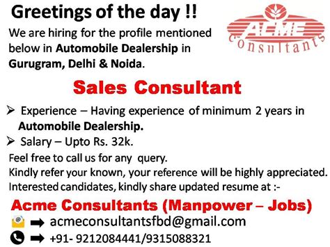 Ajay Kumar On Linkedin Greetings Of The Day We Are Hiring For The Profile Mentioned Below In…