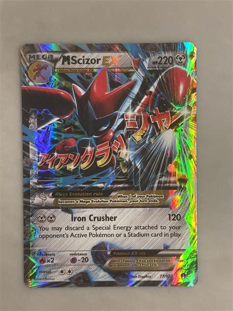 Mavin Pokemon TCG Card Mega M Scizor EX 77 122 XY Breakpoint Ultra
