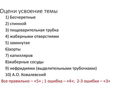 Тип Хордовые Подтипы Бесчерепные и Черепные или Позвоночные