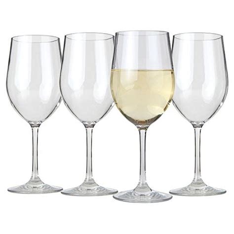 Lilys Home 12oz Unbreakable Chardonnay Wine Glasses Shatterproof