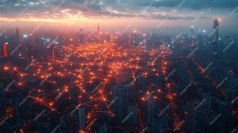 A Glowing Cluster Of Cities And Population Centers Is Interconnected By