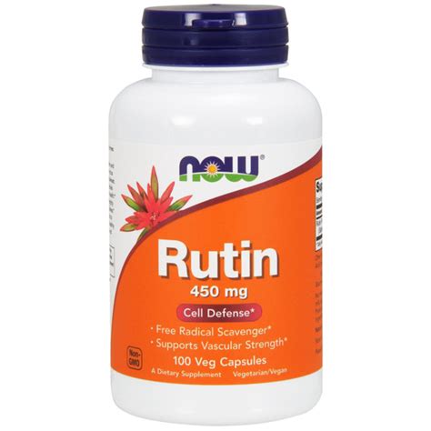 НАУ Рутин 450 мг / NOW Rutin 450 mg (100 вег. капс.) - купить с ...