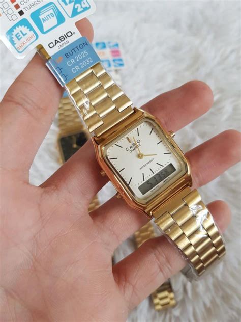 Casio Watch Dual Time Vintage Watch Rectangular Japan Watch With Box