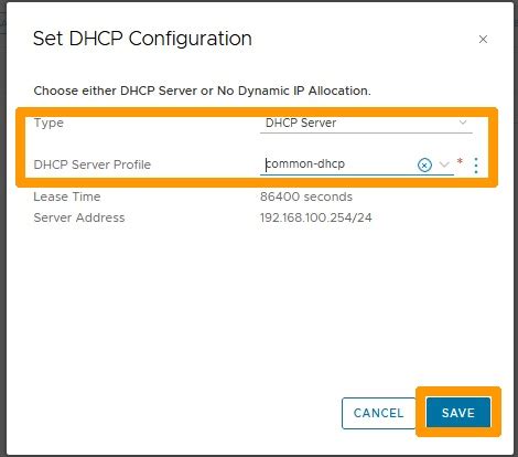 DHCP Configuration In NSX Support Guides