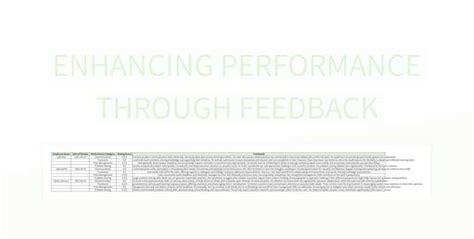 Enhancing Performance Through Feedback Excel Template Free Download Pikbest