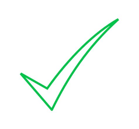 Green Tick Cutout Png And Clipart Images Citypng