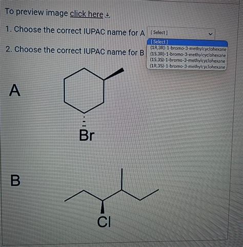 Solved Choose The Correct IUPAC Name For A Choose The Chegg
