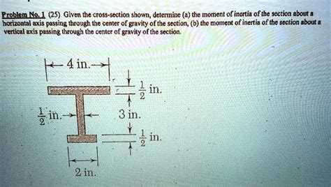 Problem No125 Given The Cross Section Showndetermine A The Moment Of