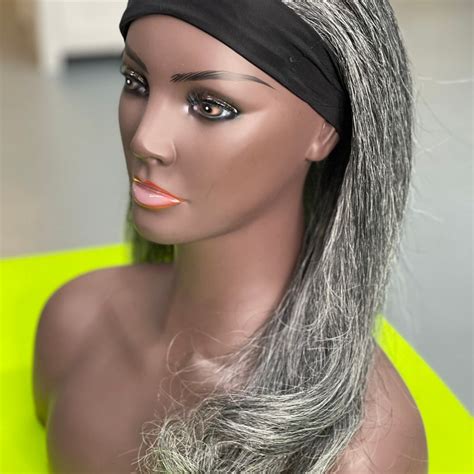 Gray Human Hair Wigs Etsy