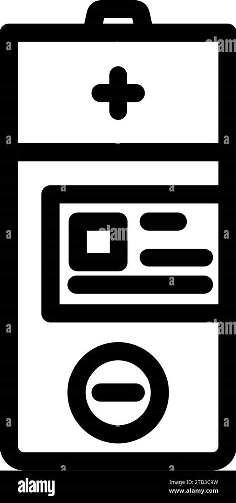 Alkaline Battery Line Icon Vector Illustration Stock Vector Image And Art Alamy