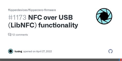 Nfc Over Usb Libnfc Functionality · Issue 1173 · Flipperdevices