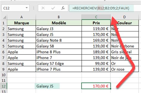 Comment Utiliser La Fonction RECHERCHEV 5 Exemples Et Solutions De