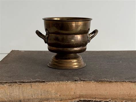 Vintage Brass Pot W Handles Etsy