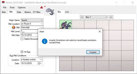Issue Creating Pokemon With Pkhex In Swordshield Pkhex Project