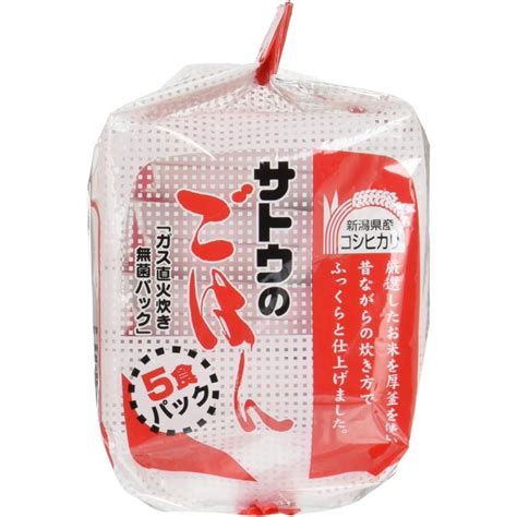 サトウ食品 サトウのごはん 新潟県産 コシヒカリ 200g × 5食パック 4個セット レトルトご飯 パックご飯 ごはん 備蓄 保存 簡単