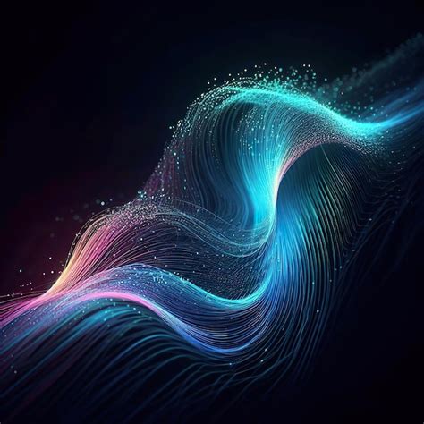 Premium Photo | Big Neon Wave Background