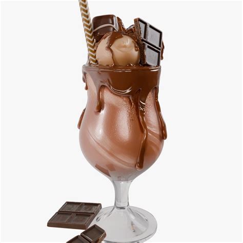 현실적인 얼음 밀크쉐이크 음료 초콜릿 3d 모델 Turbosquid 2085793