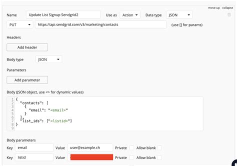 Add Contacts To Sendgrid List Via Api Connector Apis Bubble Forum