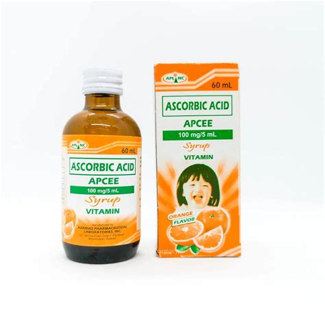 Apcee Plus Ascorbic Acid Zinc 100mg 10mg Per 5ml Syrup 60ml Orange Price In The Philippines