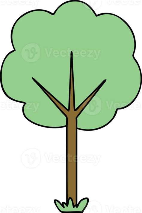 Mano Dibujado Peculiar Dibujos Animados árbol 45104807 Png