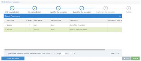create and deploy a web service that returns multiple values