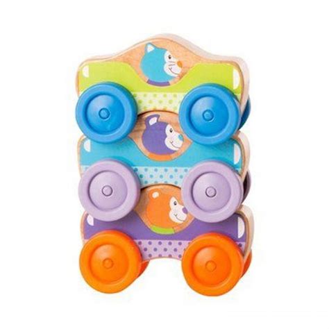 Jouets En Bois Melissa Doug First Play 3 Voitures Empilables Bois