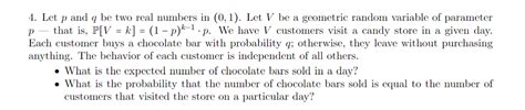 solved 4 let p and q be two real numbers in 0 1 let v be