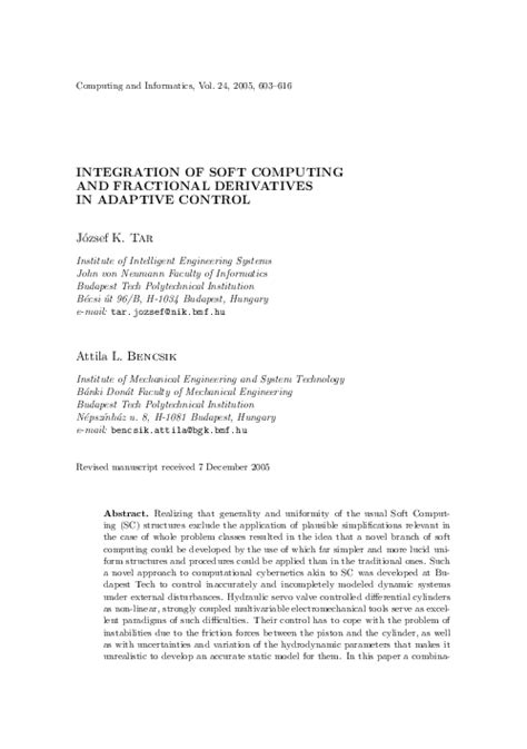 integration of soft computing and fractional derivatives in adaptive