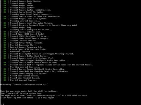leapp upgrade from ol7 9 to ol8 10 reboot to emergency mode oracle forums