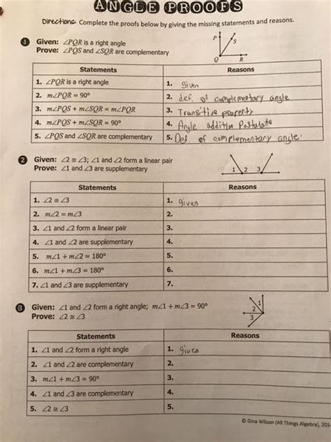 Proof Of Special Angle Worksheets