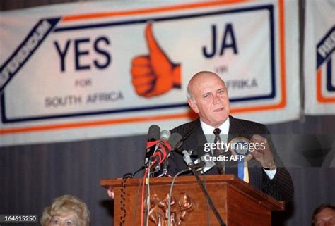 South African President Frederik W De Klerk March 1992 Photos And
