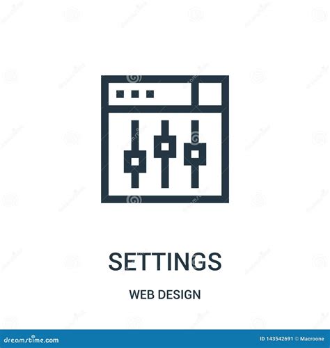 Settings Icon Vector From Web Design Collection Thin Line Settings