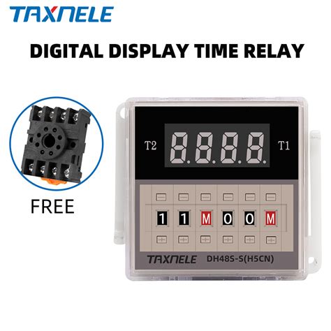 rơle trễ hẹn giờ lặp lại dh48s s có ổ cắm ac 220v 110v 380v 36v dc
