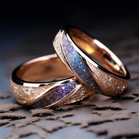 Premium Ai Image Two Wedding Rings With Glitter