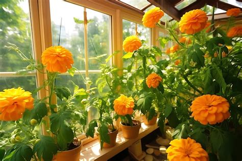 Premium Photo Photo Of Aromatic Marigolds In A Kitchen Herb Garden