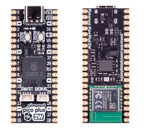 Pimoroni Pico Plus 2 W Combines Rp2350b Mcu With Raspberry Pi Rm2 Wi Fi