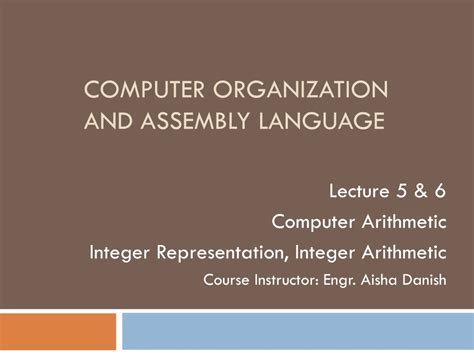Ppt Computer Organization And Assembly Language Powerpoint