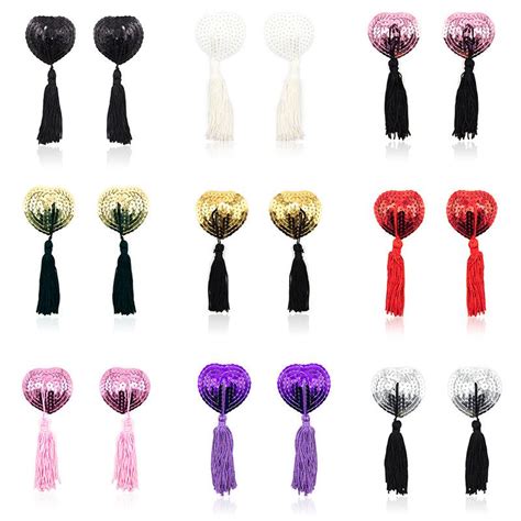Producto Sexual Sexy Cubiertas De Pezones De Lentejuelas Con Borlas