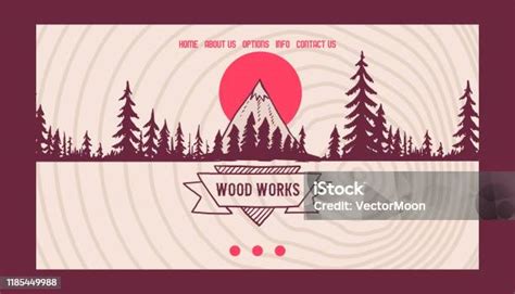 Halaman Arahan Bisnis Pohon Pinus Hutan Vektor Evergreen Spanduk