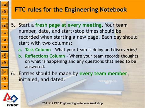 Ppt The Ftc Engineering Notebook Powerpoint Presentation Free