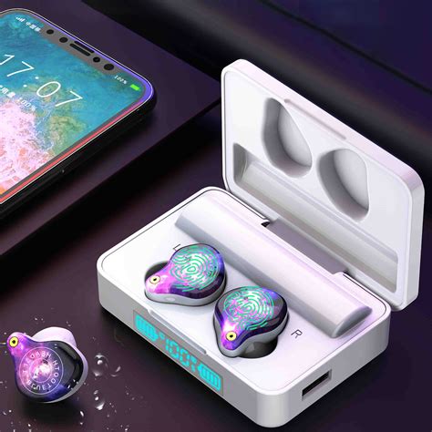 Colorful Cool Tws Bluetooth 50 Earphone Led Display Touch Control