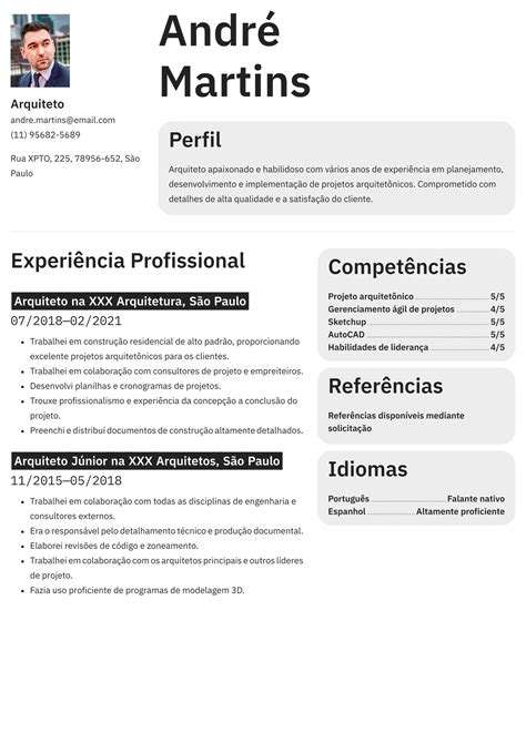 Modelos de currículo moderno Word e PDF Baixe gratuitamente