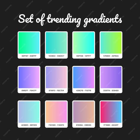 Premium Vector Trending Gradient Set Colorful Gradient Background Trending Abstract Background