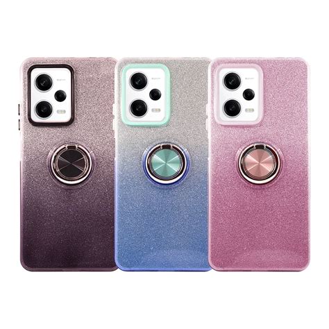 Funda Silicona Brillante Xiaomi Redmi Note Pro G Con Im N Y Soporte De Anilla Colores