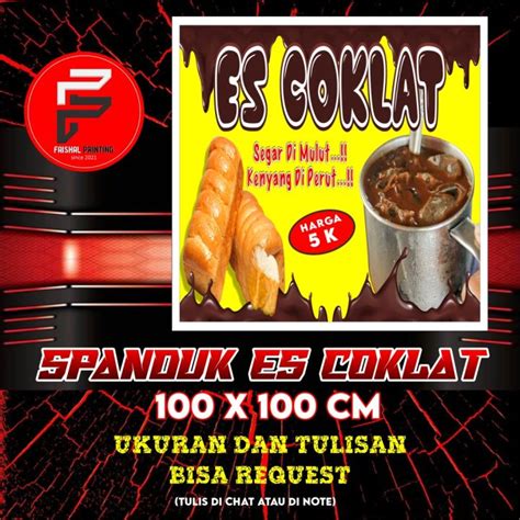 spanduk es coklat banner es coklat banner minuman banner kustom